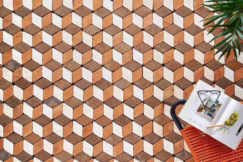 Rombo iso 10 - Handmade terracotta rhomboid tiles - todobarro